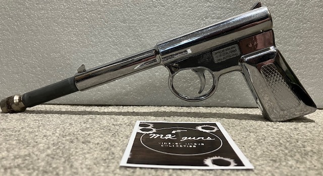 T J Harrington Chrome "The Gat Red Box" .177 Pop Out Pistol. - MK Guns