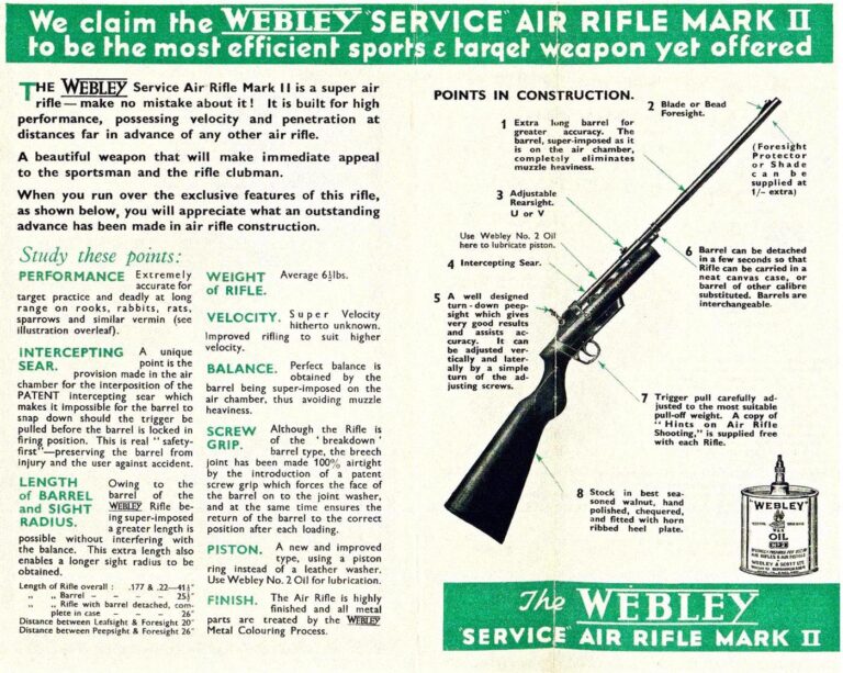 Webley .22 MK2 Service Rifle. - MK Guns