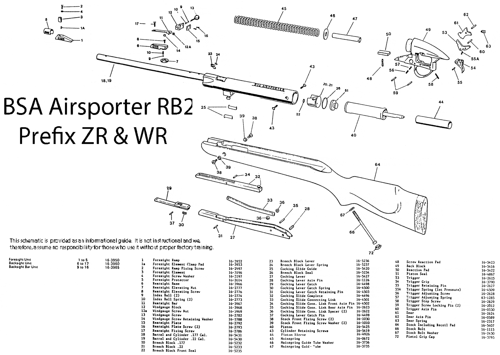 BSA Air Gun / Air Rifle Schematics. - MK Guns