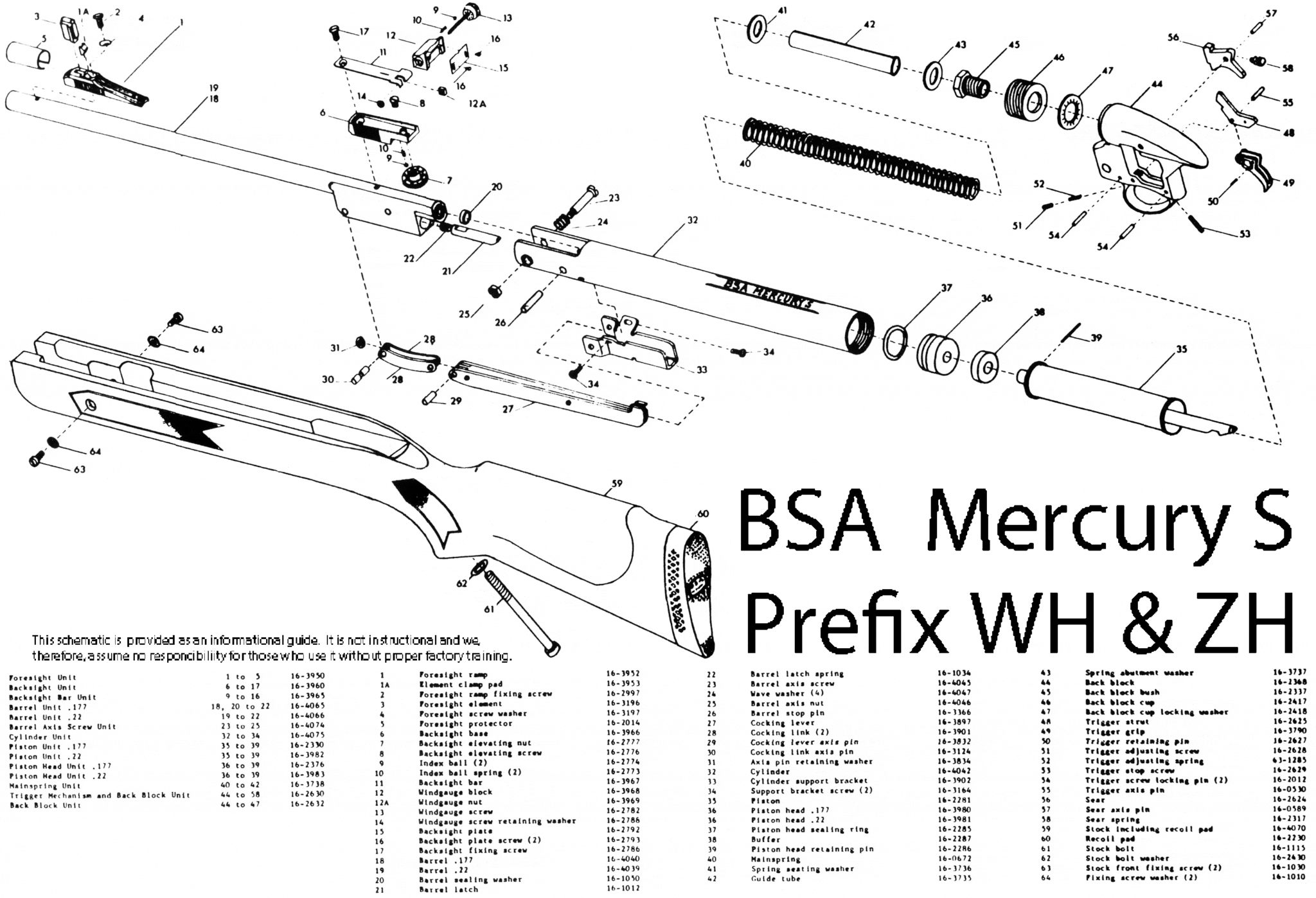 BSA Air Gun / Air Rifle Schematics. - MK Guns