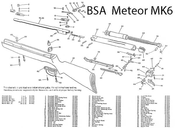 BSA Air Gun / Air Rifle Schematics. - MK Guns