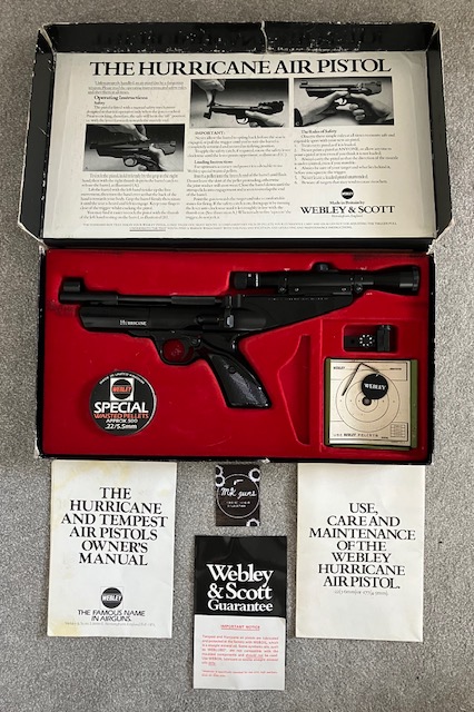 Webley Hurricane .22 Air Pistol Inc Scope. - MK Guns