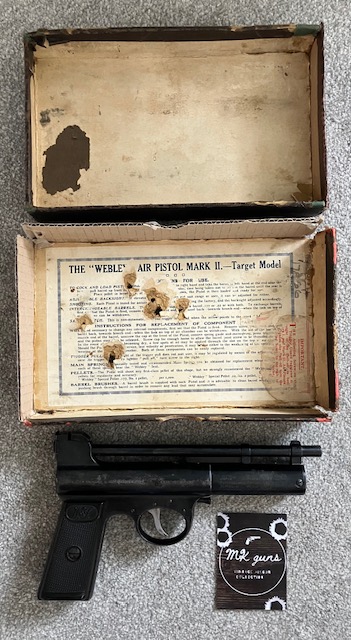 Webley Mark II .177 Boxed "Target Model" Air Pistol. - MK Guns