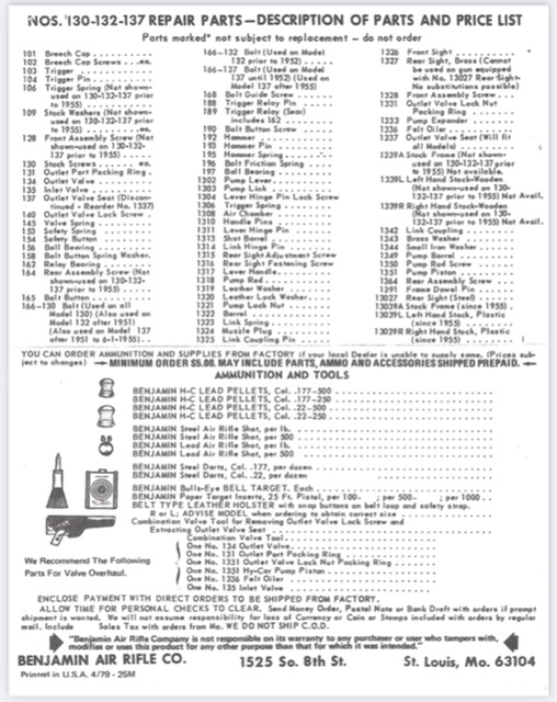 Benjamin Franklin 132 Air Pistol. - MK Guns