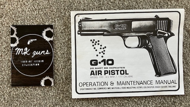 Sportsmarketing G10 .177 BB Repeater Air Pistol. - MK Guns