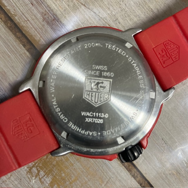 TAG Heuer WAC1113-0 Red Rubber Strap Formula 1 Watch. - MK Guns